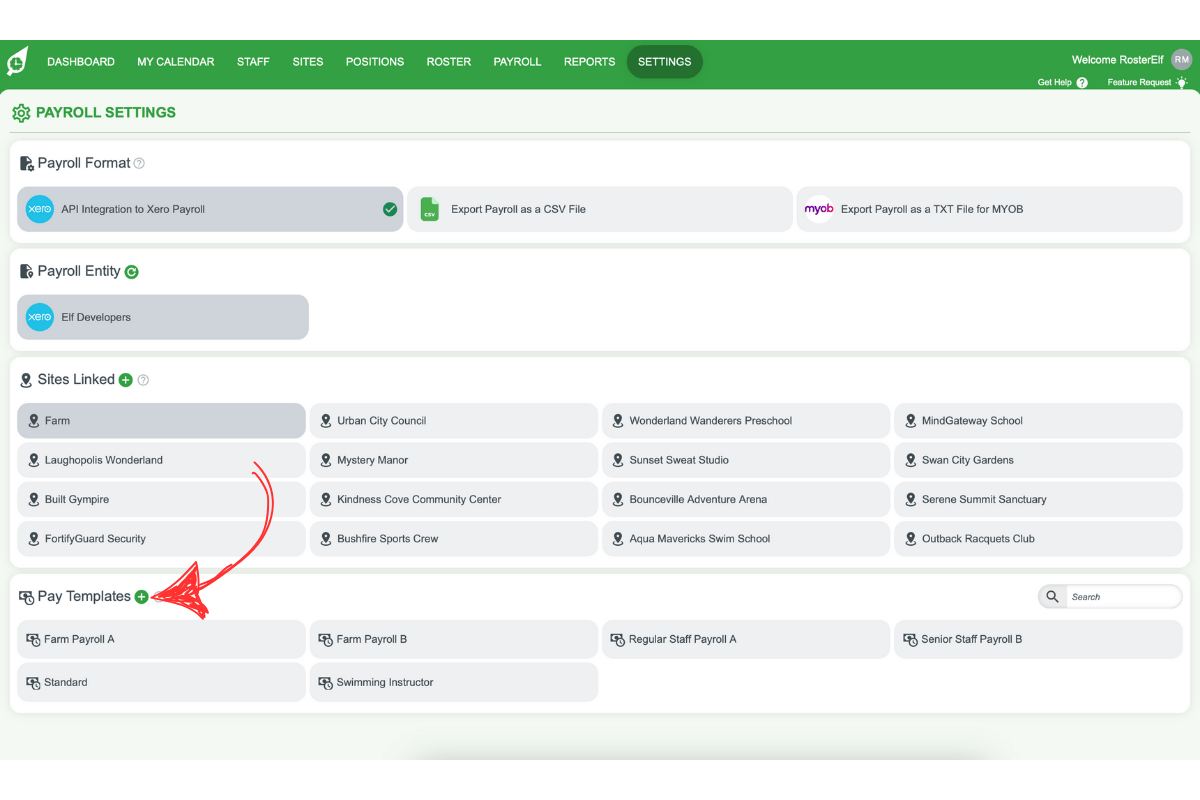 Setting up payroll | RosterElf Support
